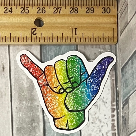 Office | 110 Shaka Brah Hawaiian Culture Surfing Reusable Vinyl Sticker ...